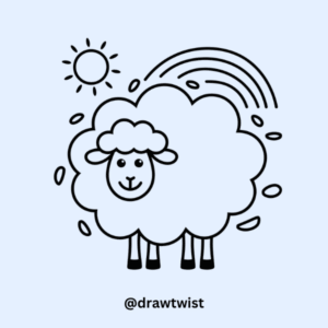 25 Easy Cute Sheep Doodles Drawing Ideas - drawtwist.com