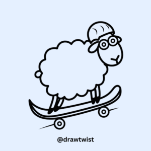 25 Easy Cute Sheep Doodles Drawing Ideas - drawtwist.com