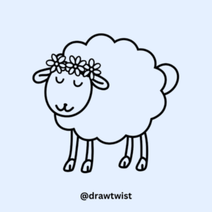 25 Easy Cute Sheep Doodles Drawing Ideas - drawtwist.com