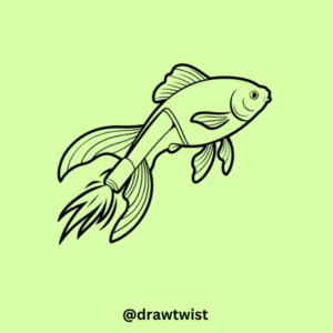 37 Easy Simple Goldfish Doodle Drawing Ideas - drawtwist.com