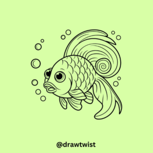 37 Easy Simple Goldfish Doodle Drawing Ideas - drawtwist.com
