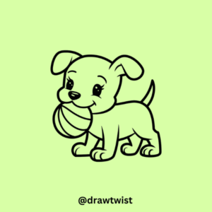 35 Cute Easy Dog Doodle Drawing Ideas - drawtwist.com