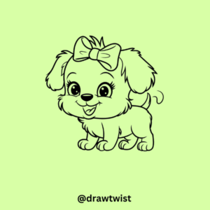 35 Cute Easy Dog Doodle Drawing Ideas - drawtwist.com