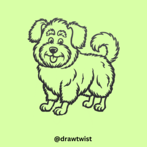35 Cute Easy Dog Doodle Drawing Ideas - drawtwist.com