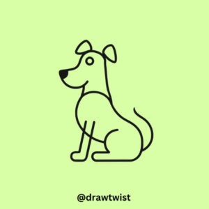 35 Cute Easy Dog Doodle Drawing Ideas - drawtwist.com