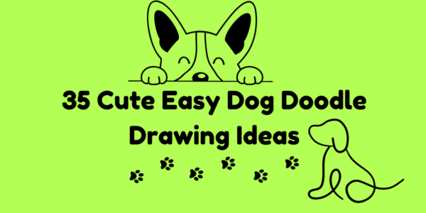 35 Cute Easy Dog Doodle Drawing Ideas - drawtwist.com