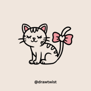 41 Easy Cute Cat Doodle Drawing Ideas - drawtwist.com