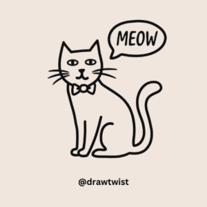 41 Easy Cute Cat Doodle Drawing Ideas - drawtwist.com