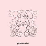 50 Easy Cute Bunny/Rabbit Doodle Drawing Ideas - drawtwist.com