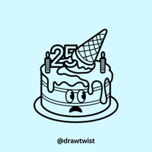 33 Easy Cake Doodle Ideas - drawtwist.com