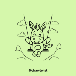 31 Easy Donkey Doodle Drawing Ideas - drawtwist.com