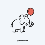 31 Easy Elephant Doodles to Try Today - drawtwist.com