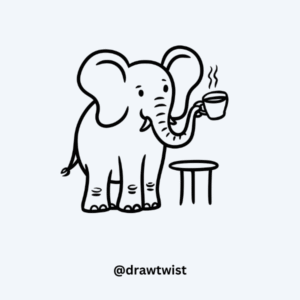 31 Easy Elephant Doodles to Try Today - drawtwist.com