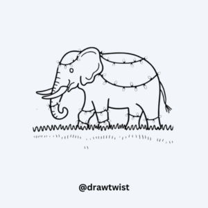 31 Easy Elephant Doodles to Try Today - drawtwist.com