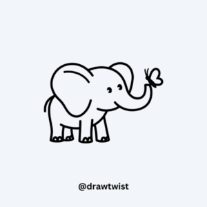 31 Easy Elephant Doodles to Try Today - drawtwist.com