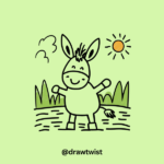 31 Easy Donkey Doodle Drawing Ideas - drawtwist.com