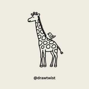 31 Easy Giraffe Doodle Drawing Ideas - drawtwist.com