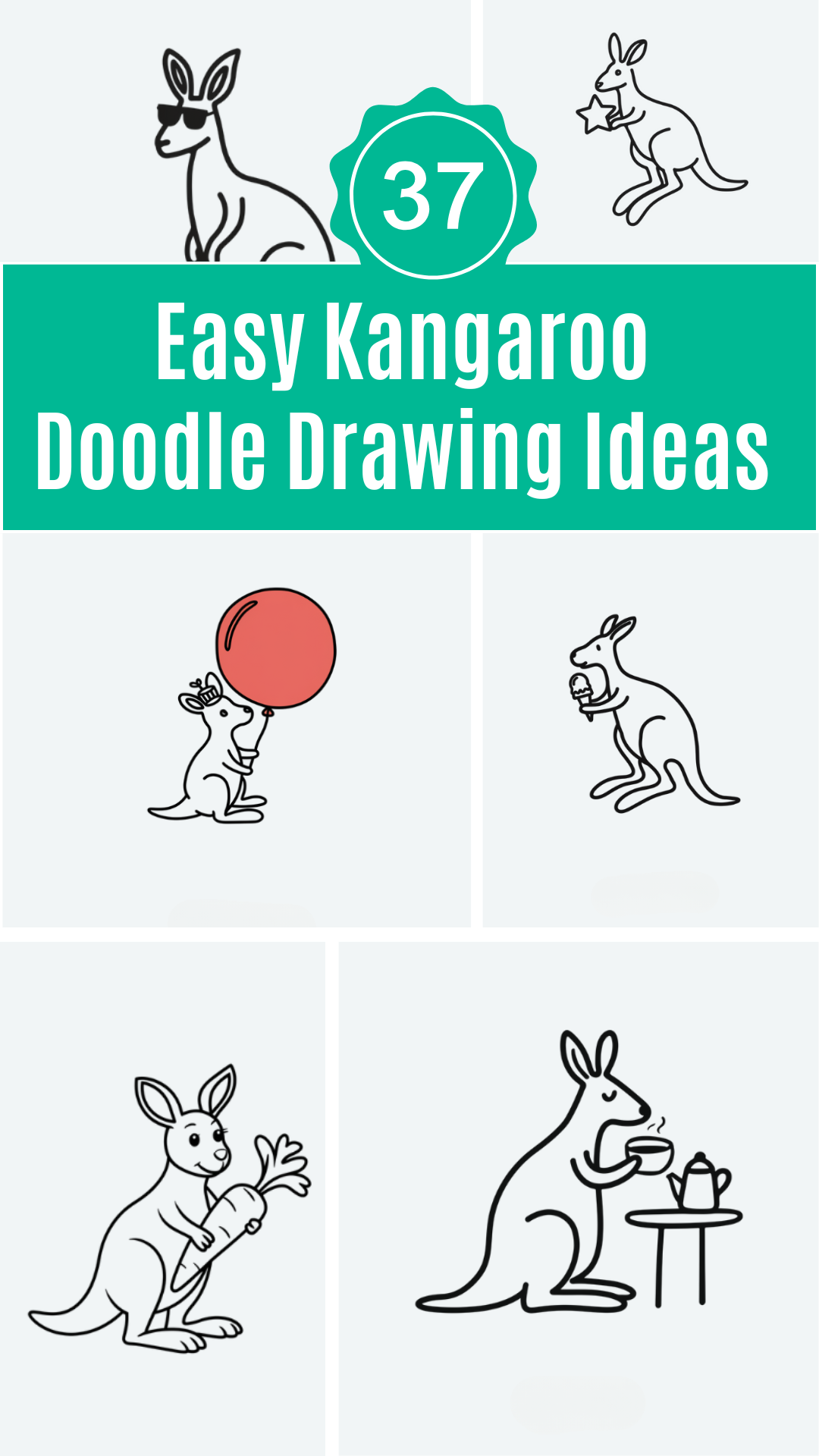 37 Easy Kangaroo Doodle Drawing Ideas - drawtwist.com