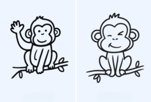 41 Easy Monkey Doodle Drawing Ideas to Try - drawtwist.com