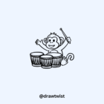 41 Easy Monkey Doodle Drawing Ideas to Try - drawtwist.com