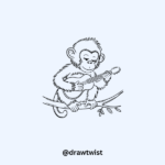 41 Easy Monkey Doodle Drawing Ideas to Try - drawtwist.com