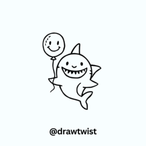 37 Simple Shark Doodles to Draw - drawtwist.com
