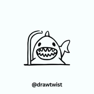 37 Simple Shark Doodles to Draw - drawtwist.com