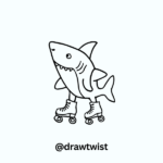 37 Simple Shark Doodles to Draw - drawtwist.com