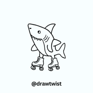 37 Simple Shark Doodles to Draw - drawtwist.com