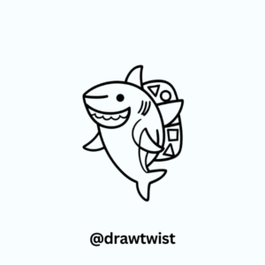 37 Simple Shark Doodles to Draw - drawtwist.com