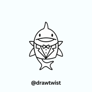 37 Simple Shark Doodles to Draw - drawtwist.com