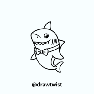 37 Simple Shark Doodles to Draw - drawtwist.com