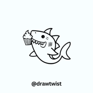 37 Simple Shark Doodles to Draw - drawtwist.com