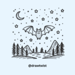 31 Easy Bat Doodle Ideas to Try Right Now - drawtwist.com