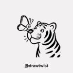 33 Easy Tiger Doodle Ideas - drawtwist.com