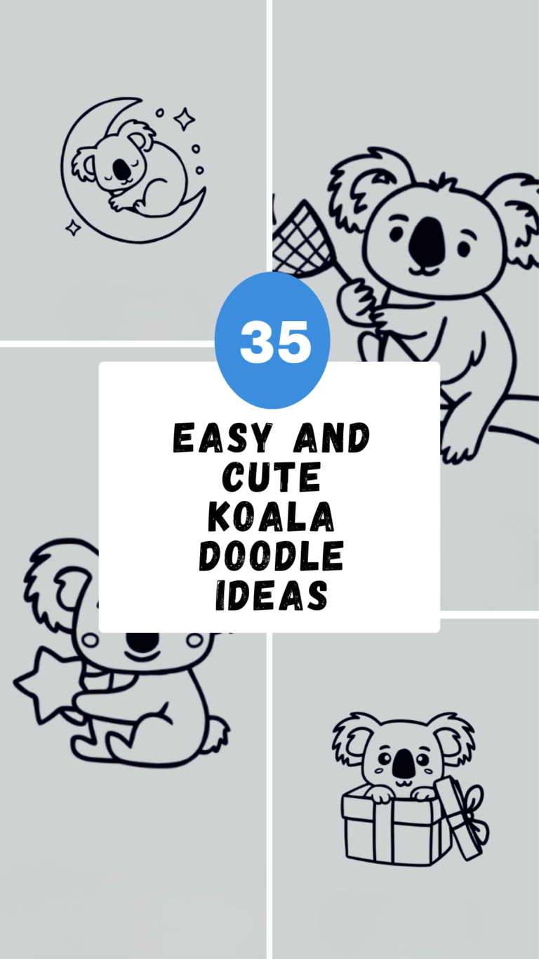 35 Easy and Cute Koala Doodle Ideas - drawtwist.com