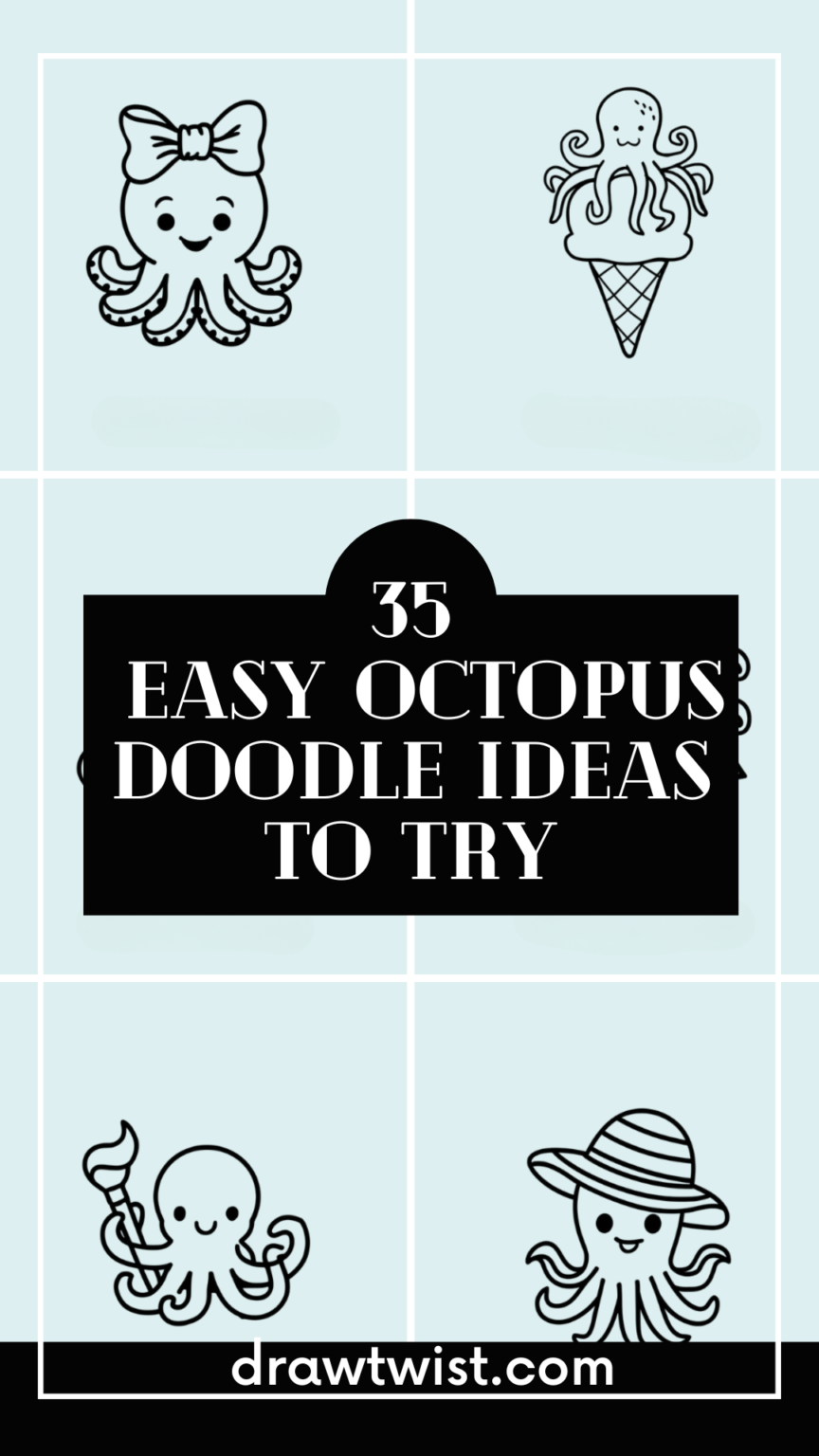 35 Easy Octopus Doodle Ideas to Try - drawtwist.com