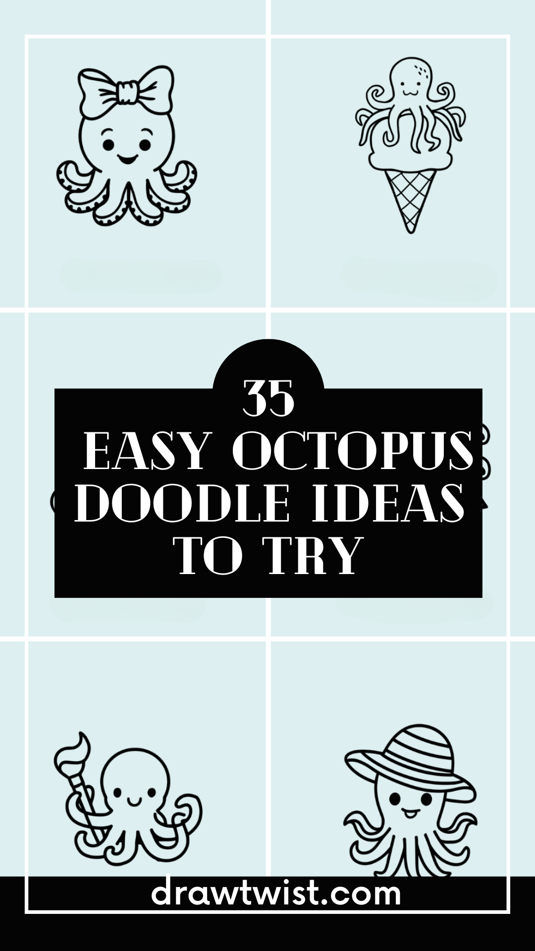 35 Easy Octopus Doodle Ideas to Try - drawtwist.com