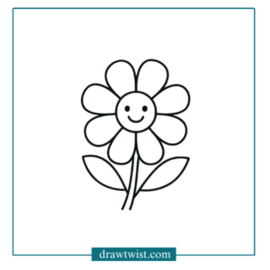 How to Draw a Flower – Easy Drawing - drawtwist.com