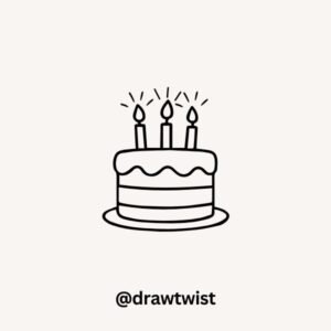 33 Easy Cake Doodle Ideas - drawtwist.com