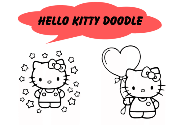 27 Cute and Easy Hello Kitty Doodle Drawing Ideas - drawtwist.com