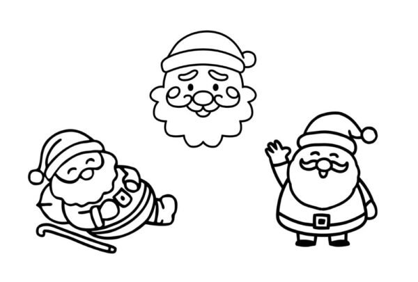 30 Santa Claus Doodle Drawing Ideas For Christmas - drawtwist.com