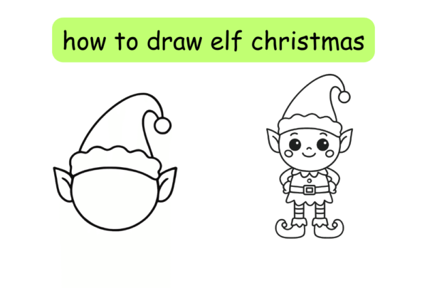 How to Draw Elf Christmas - drawtwist.com
