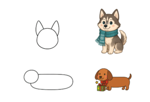 How to Draw Christmas Dog: Step-by-Step Guide [Beginner Friendly ...