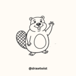 35 Adorable Beaver Doodles Easy to Draw - drawtwist.com