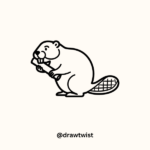 35 Adorable Beaver Doodles Easy to Draw - drawtwist.com