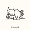 35 Adorable Beaver Doodles Easy to Draw - drawtwist.com