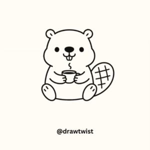 35 Adorable Beaver Doodles Easy to Draw - drawtwist.com