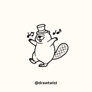 35 Adorable Beaver Doodles Easy to Draw - drawtwist.com