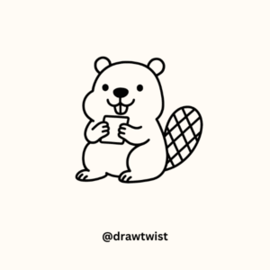 35 Adorable Beaver Doodles Easy to Draw - drawtwist.com
